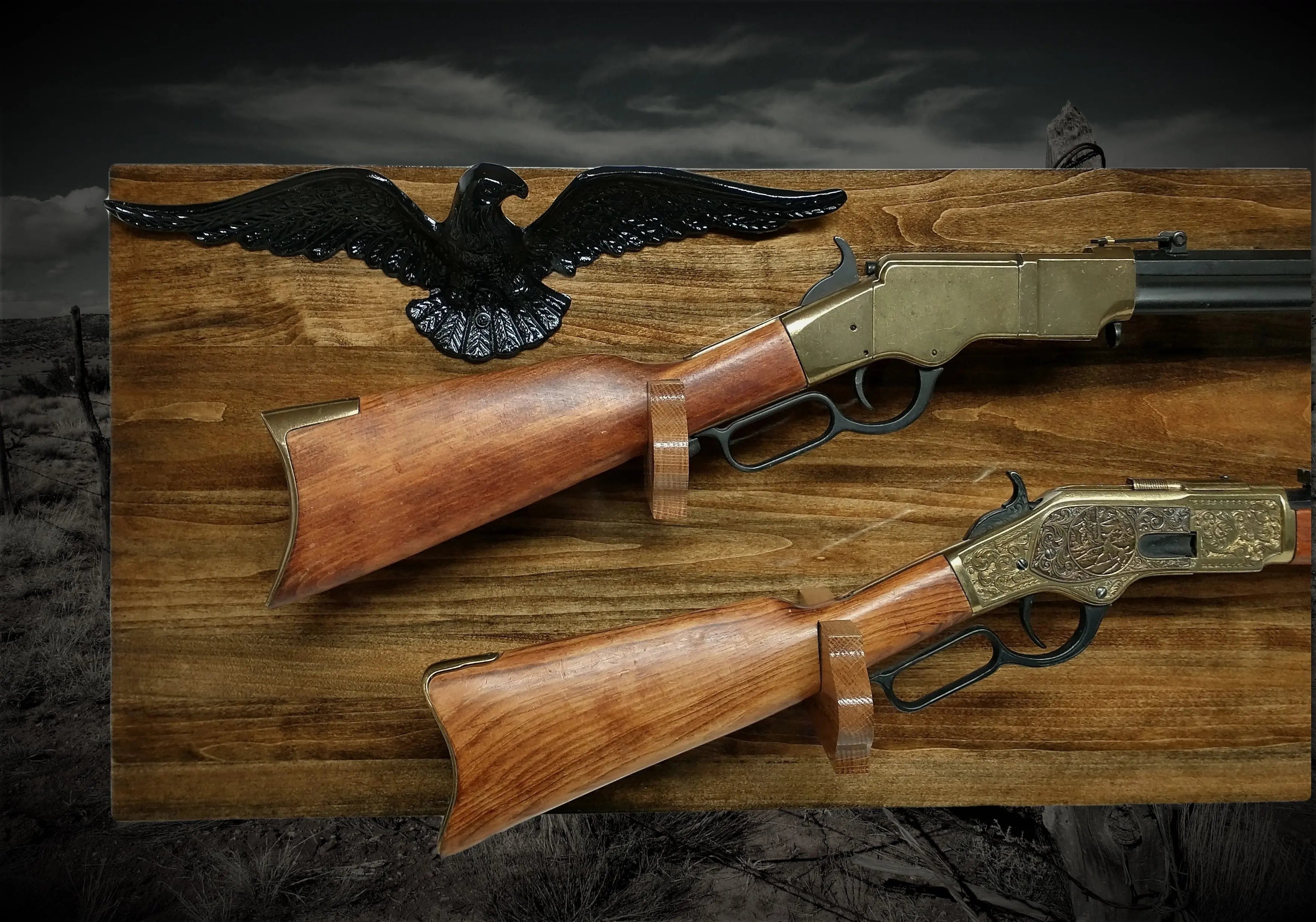 Rustic Gun Display - Eagle Aspen Lever Action