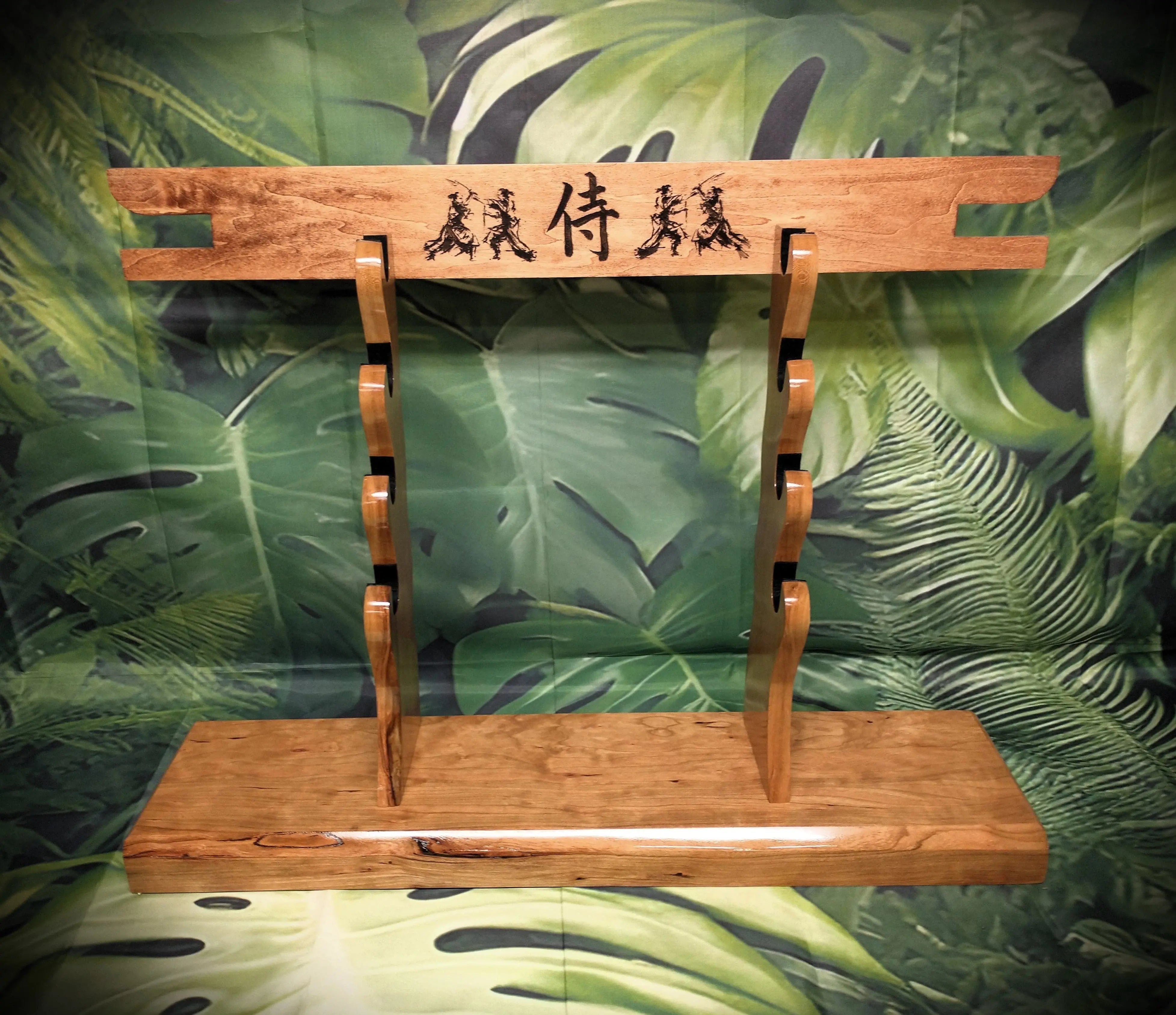 Exceptional Samurai Sword Display - Tori Gate Design